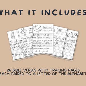 Fruit of the Spirit Bible Verse Copywork, Fruit of the Spirit Tracing ...