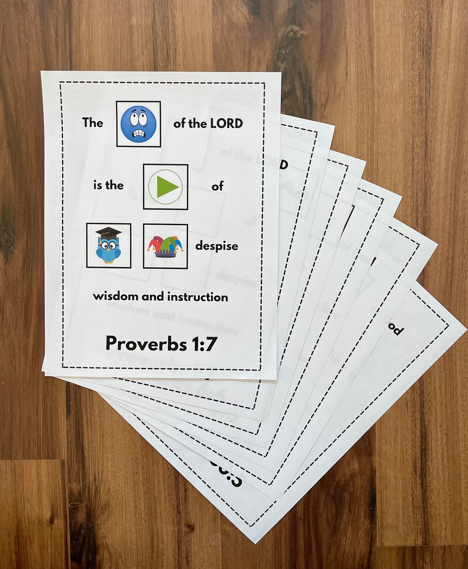 Scripture Memory Proverbs Fill in the Blank Scripture - Etsy