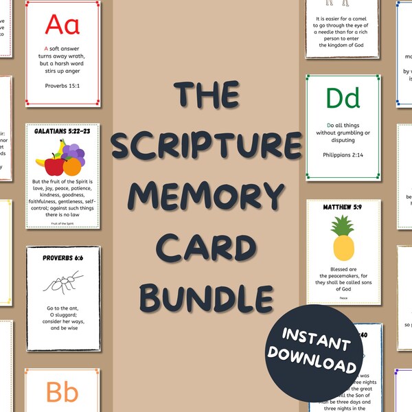 Scripture Memory Cards - Etsy