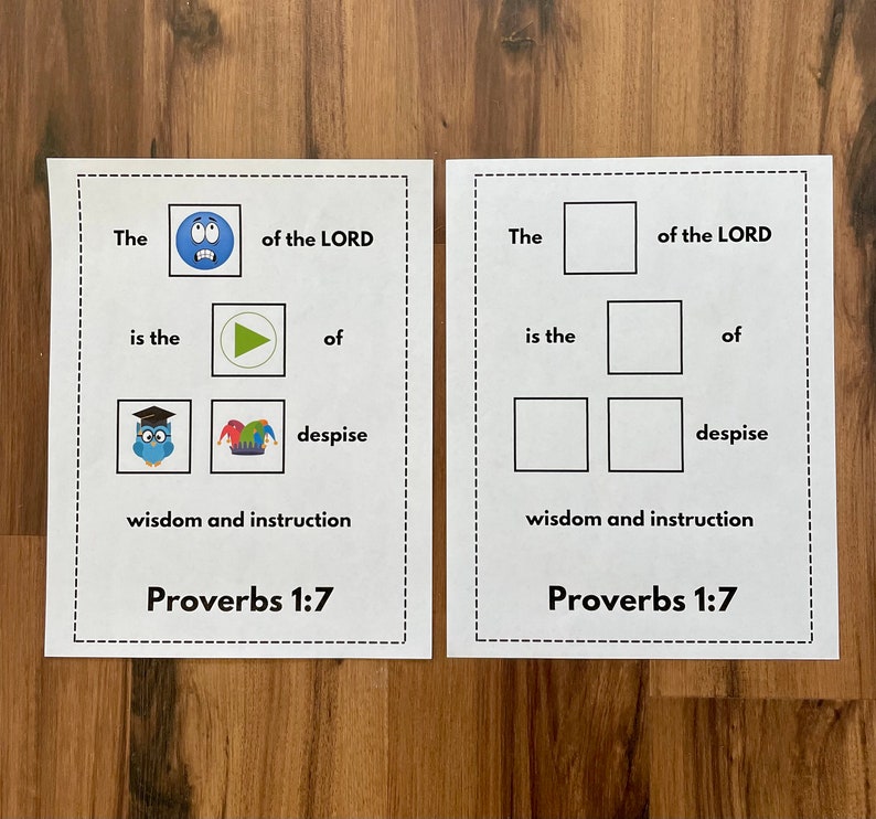 Scripture Memory Proverbs Fill in the Blank Scripture - Etsy