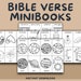 Bible Verse Minibook, Bible Verse Mini Coloring Book, Scripture Memory ...