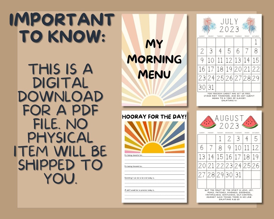 Morning Time Bundle, Morning Menu Bundle, Calendar Time, Traceable ...