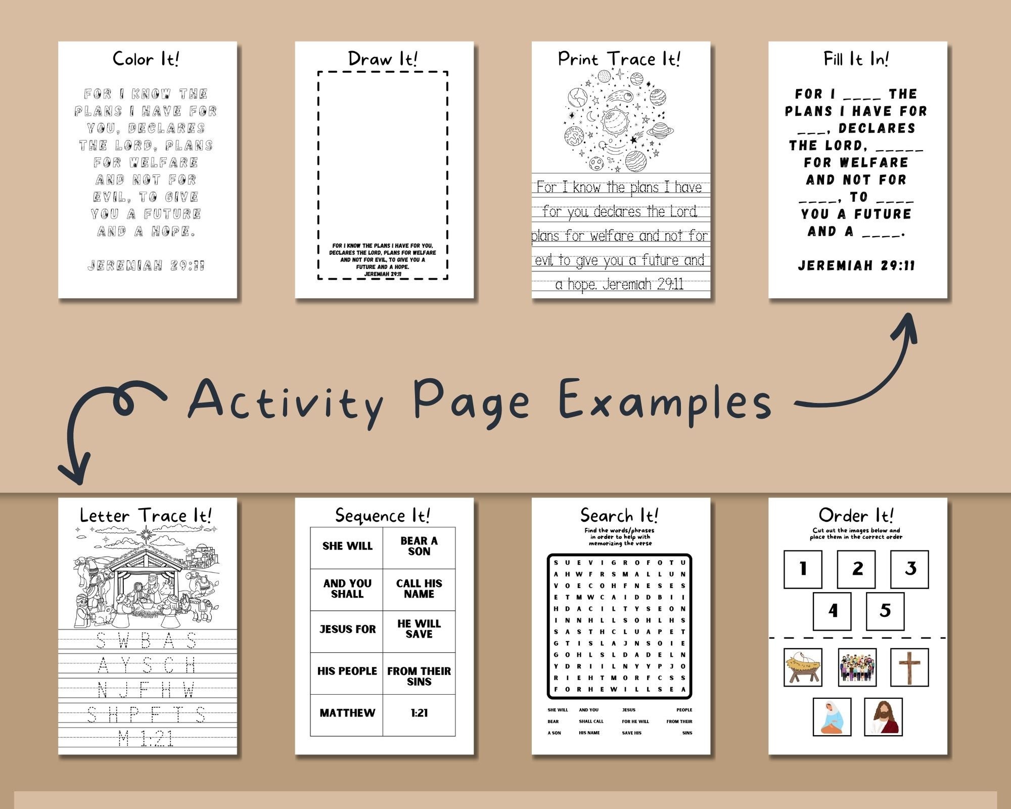Verse of the Month January-december, Scripture Tracing Pages, Bible ...