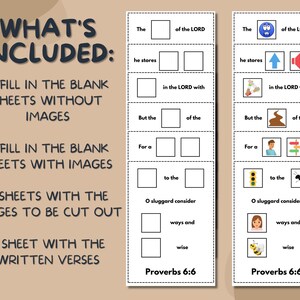 Scripture Memory, Proverbs, Fill in the Blank, Scripture Memory Fill in ...