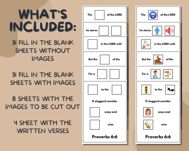Scripture Memory, Proverbs, Fill in the Blank, Scripture Memory Fill in ...