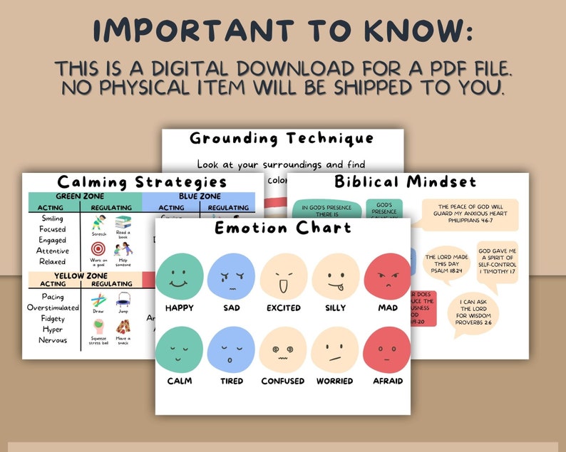 Calm Corner Emotion Chart Feelings Chart Emotion List - Etsy