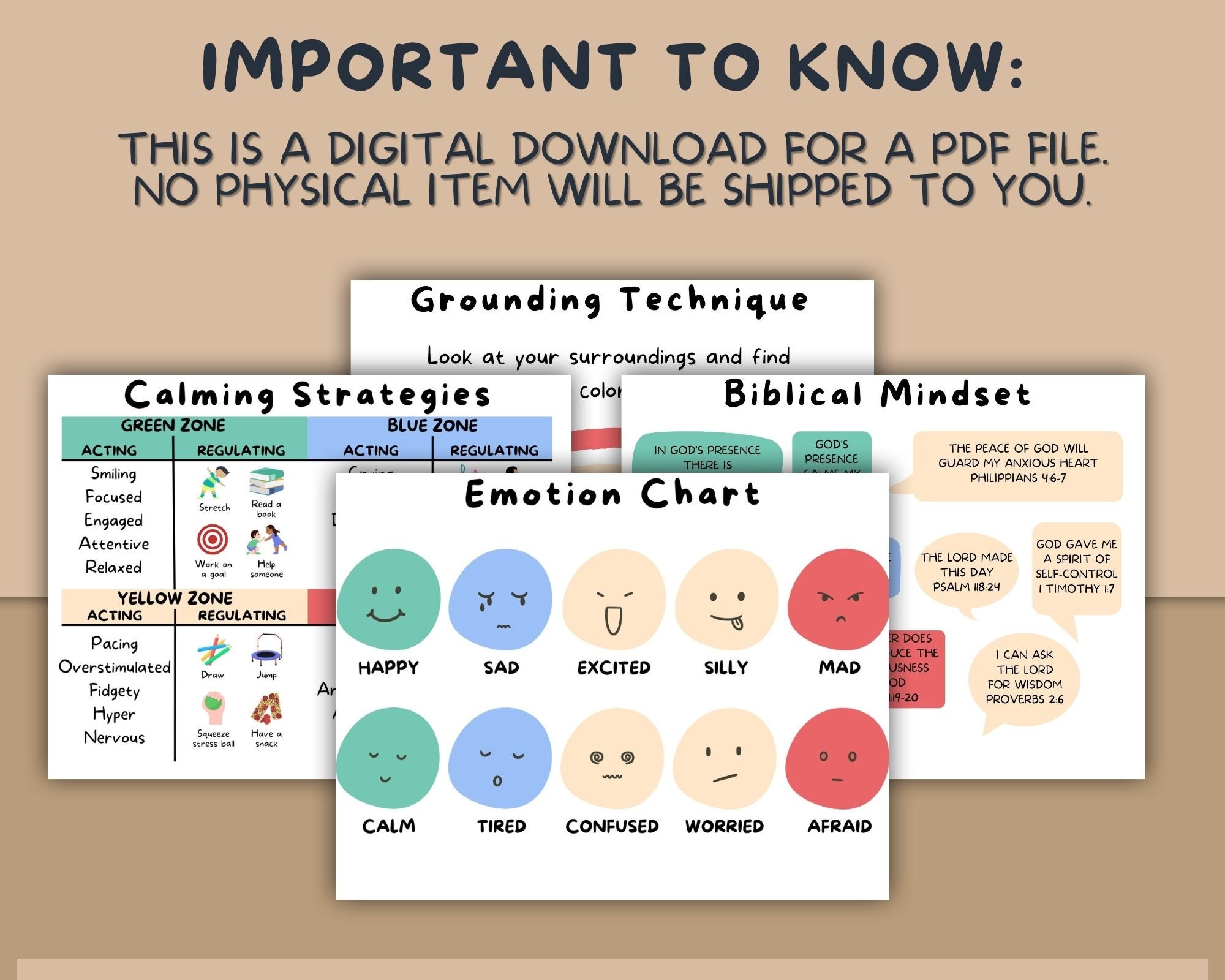 Calm Corner Emotion Chart Feelings Chart Emotion List - Etsy Canada