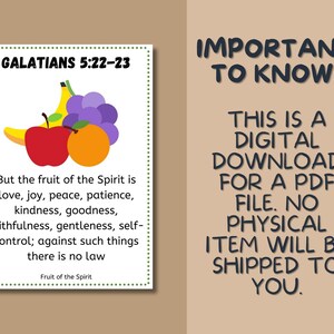 Fruit of the Spirit Scripture Memory, Fruit of the Spirit Flash Cards ...