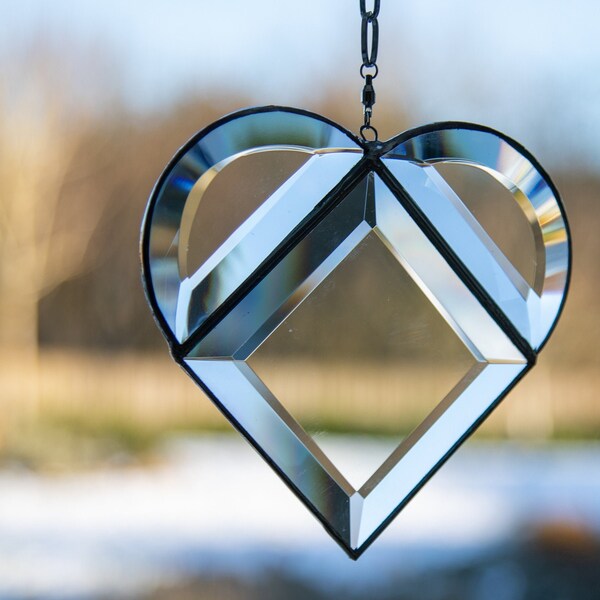 Beveled Glass Heart - Etsy