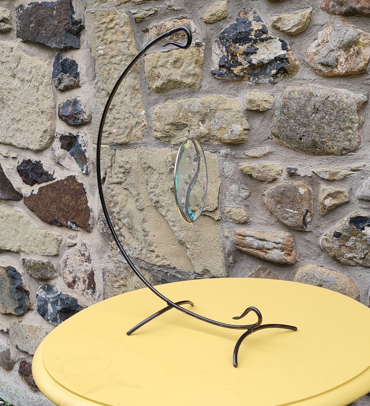 Display Stand, Metal Stand for Beveled Glass, Wrought Iron Display ...