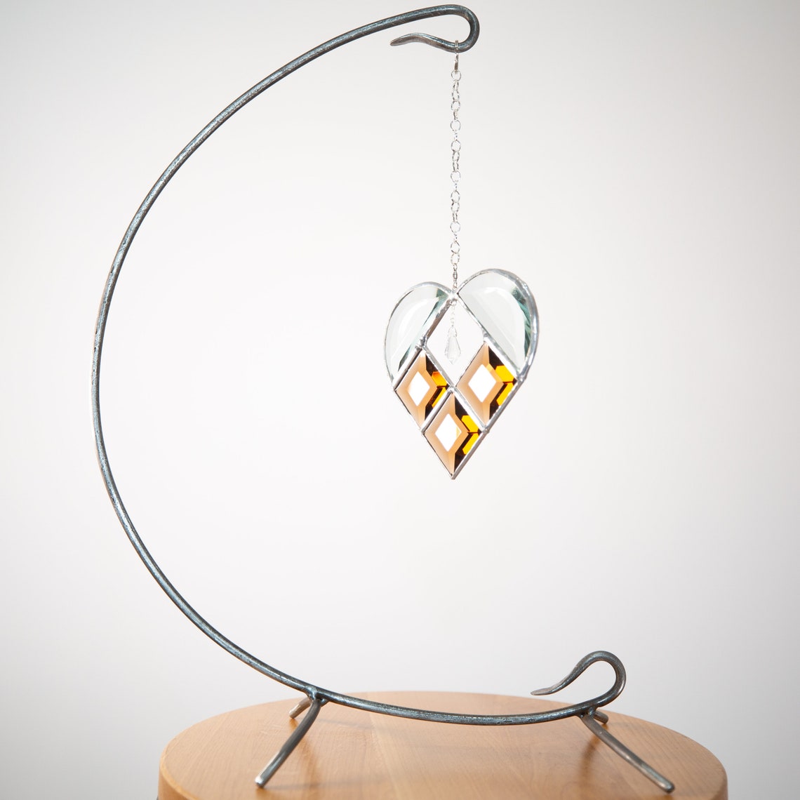 Display Stand, Metal Stand for Beveled Glass, Wrought Iron Display ...