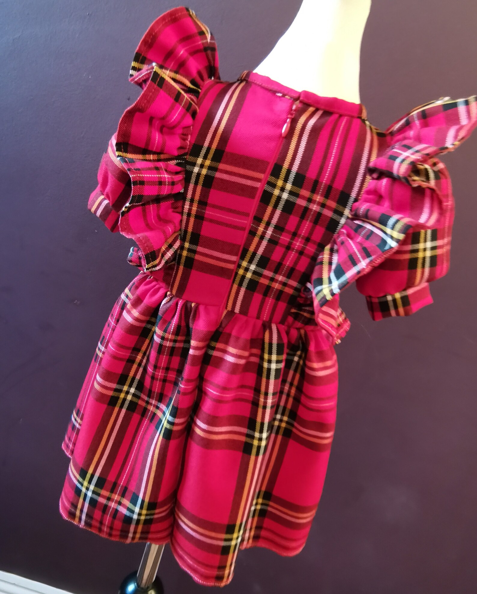 The Dress is in the Traditional Royal Stewart Plaid. Dress | Etsy