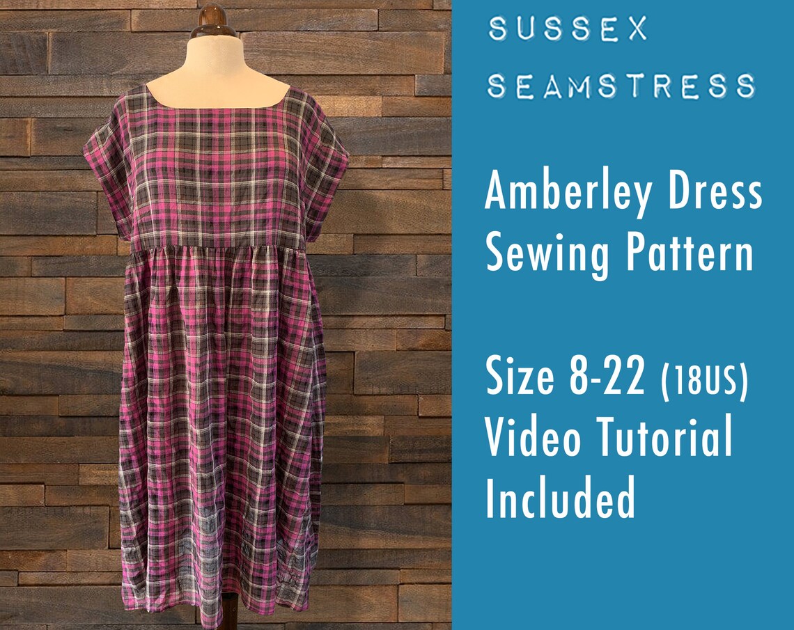 Amberley Dress Sewing Pattern Tutorial Video Easy Beginner - Etsy