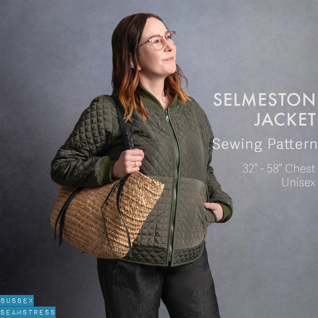Selmeston Quilted Jacket Sewing Pattern: Unisex Casual Style (32"-58 ...