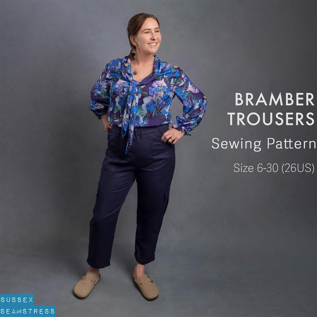 Cargo Pants Sewing Pattern: Bramber High Rise, Loose Fit (size 6-30) - Etsy