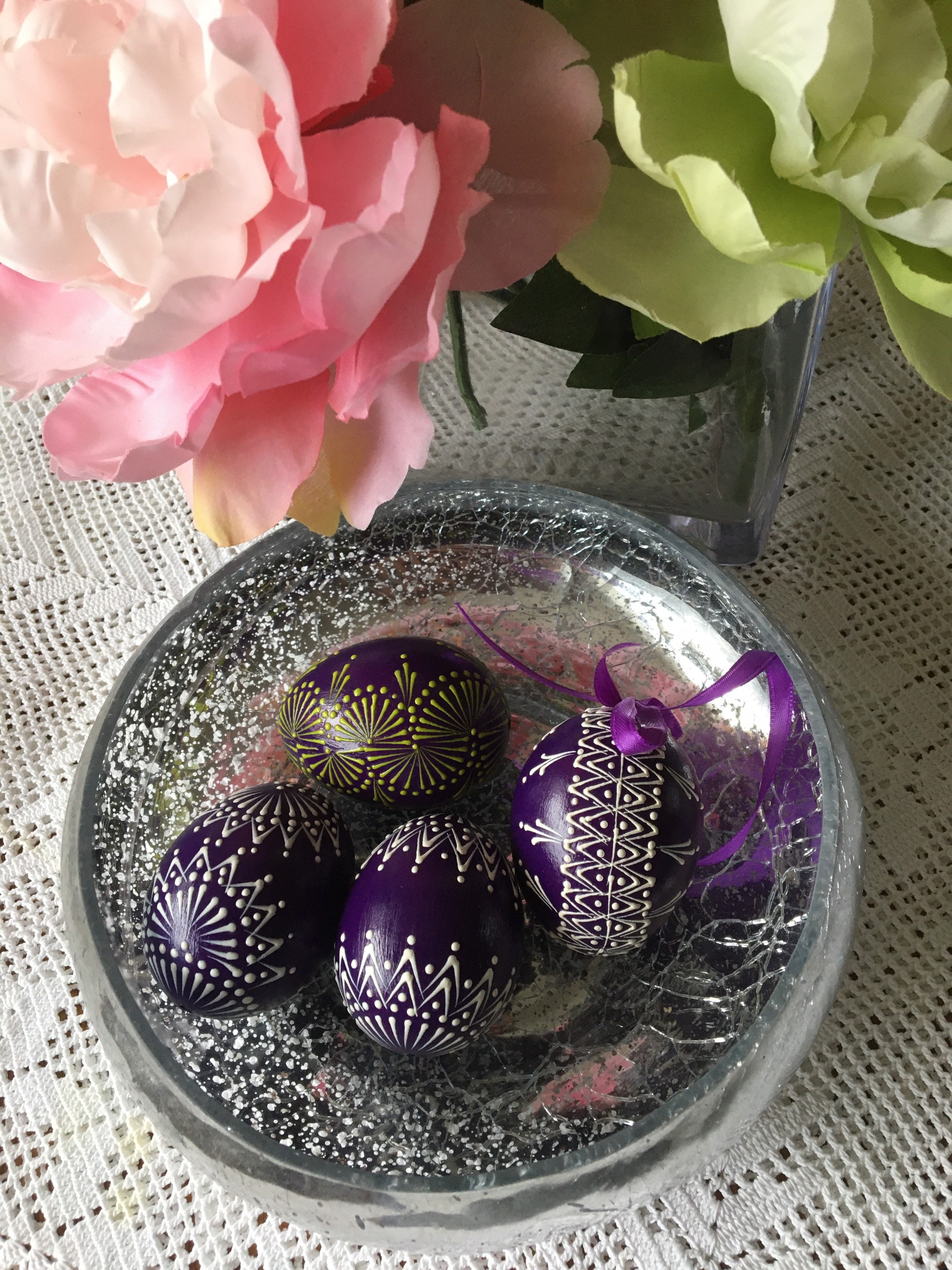 Lithuanian Hand Painted Egg Shell Decoration - Etsy