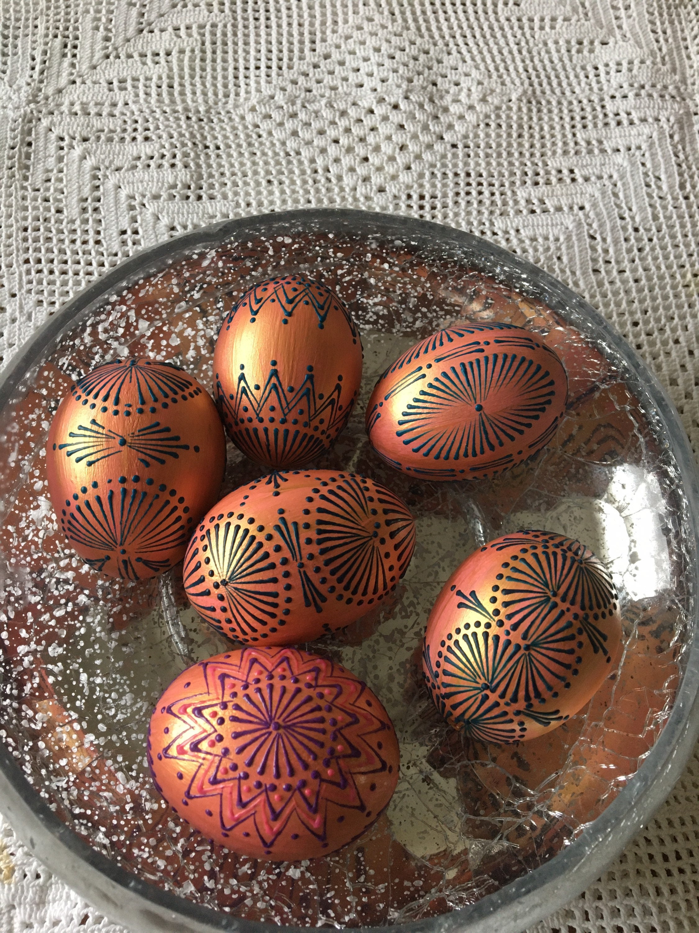 Set of 5 hand painted chicken eggs | Etsy