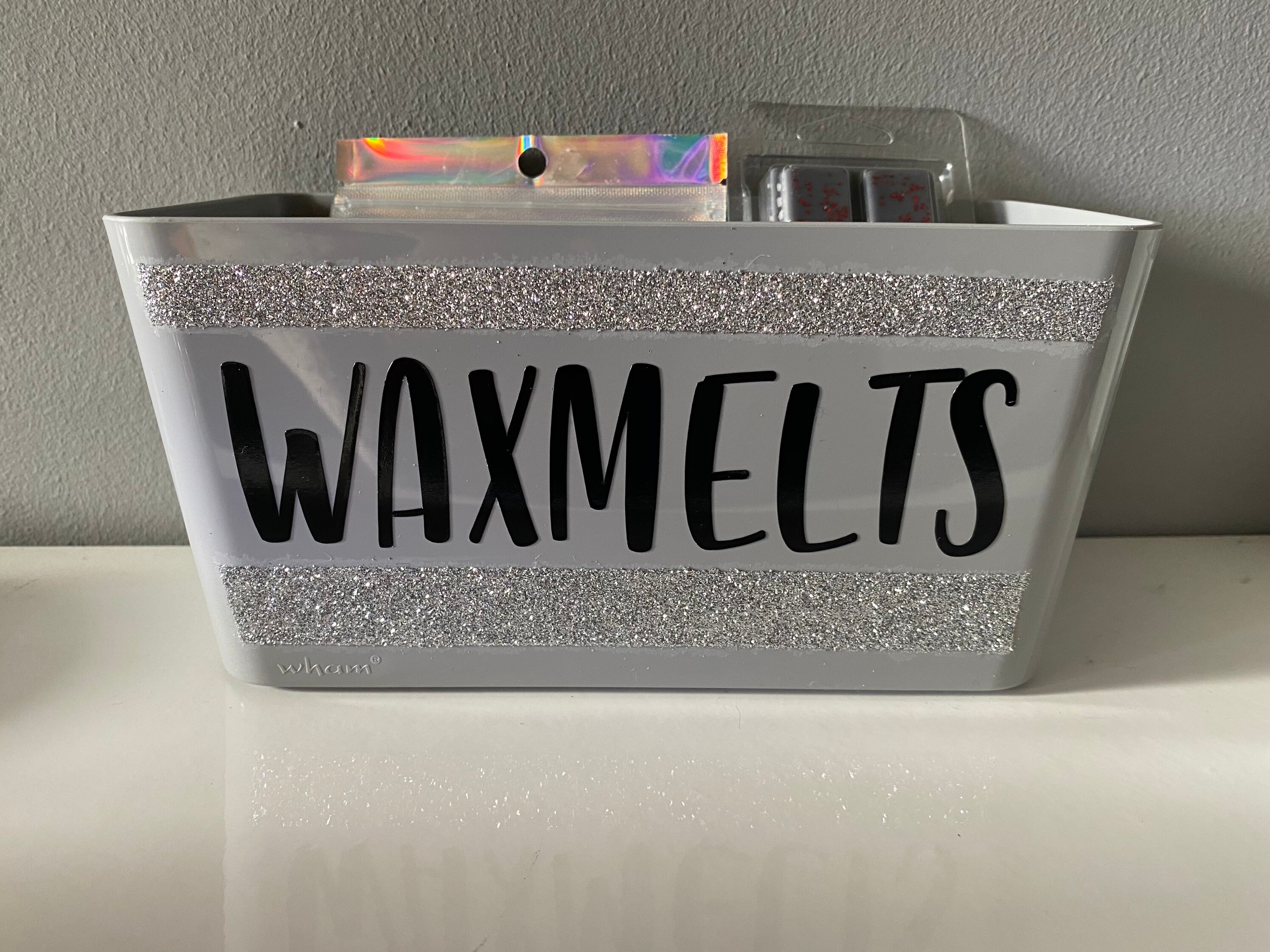 Wax Melt Glittered Storage Basket - Etsy UK