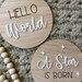 Hello World Birth Announcement Sign, Baby Stats Sign, Hospital Name ...