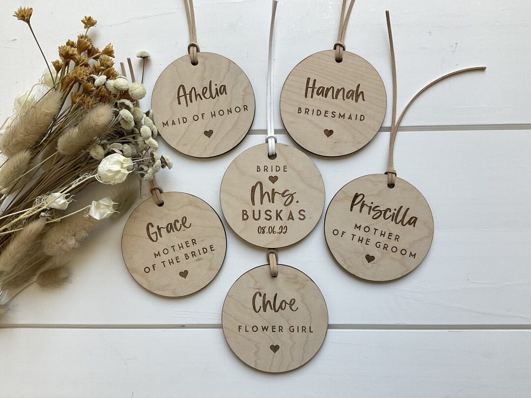 Bridesmaid Hanger Tag, Custom Gift Tag, Maid of Honor Hanger Tag, Bride ...