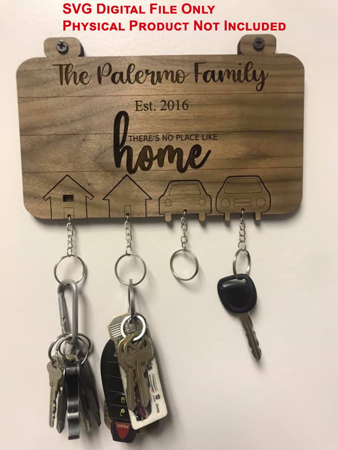 Custom Personalized Key Holder - SVG File Only - No Place Like Home Key ...