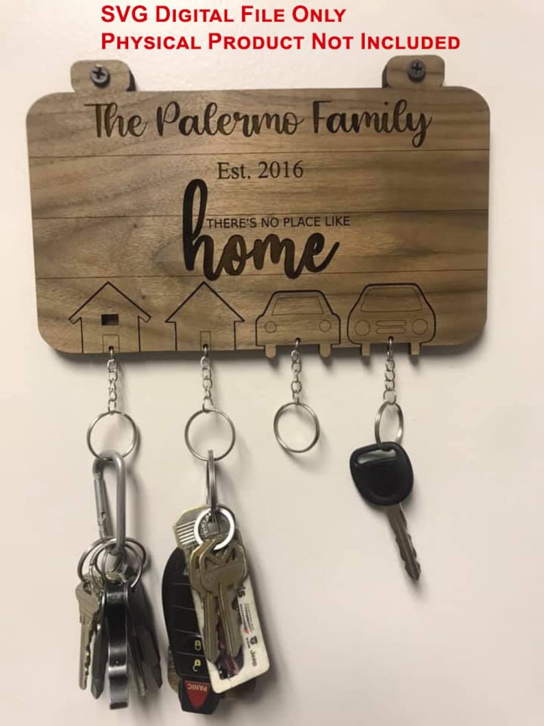 Custom Personalized Key Holder - SVG File Only - No Place Like Home Key ...