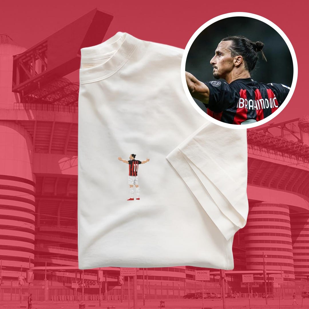 Zlatan Ibrahimović Embroidered T-shirt | Iconic Celebration | AC Milan ...