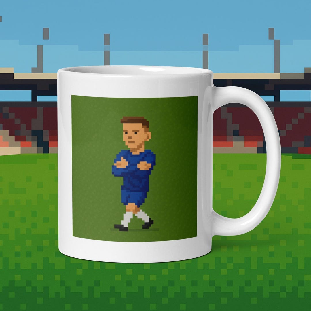 Cole Palmer Chelsea Mug: Pixel Art Football Coffee Cup - Blues Fan Gift ...