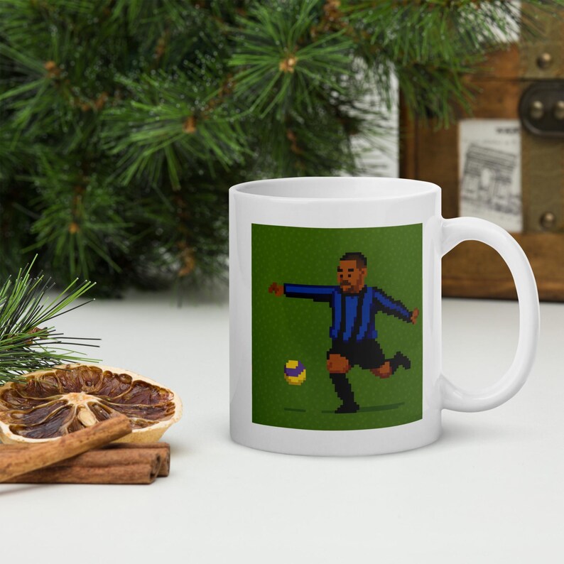 Adriano Inter Milan Mug: Pixel Art Football Gift - Etsy