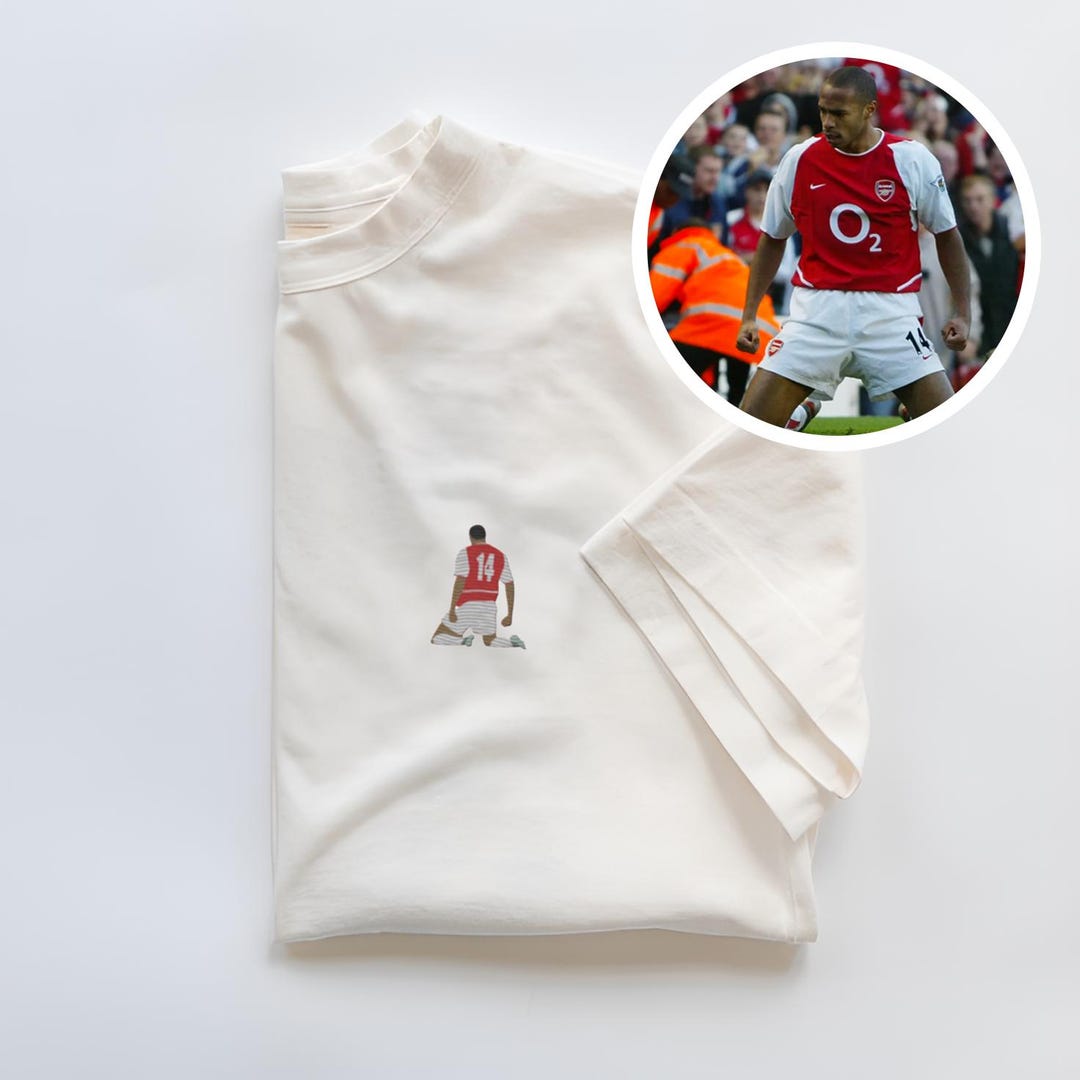 Thierry Henry Embroidered T-shirt | Iconic Knee Slide Celebration ...