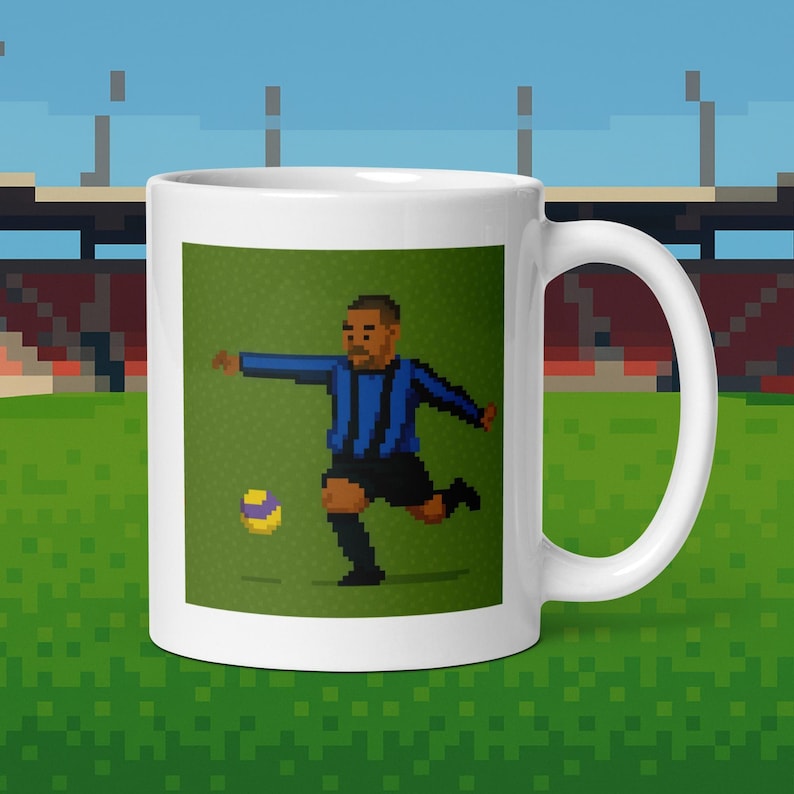 Adriano Inter Milan Mug: Pixel Art Football Gift - Etsy