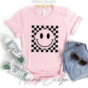 Smiley Face Shirt,happy Face Sweatshirt,smiley Face Checkered Shirt ...