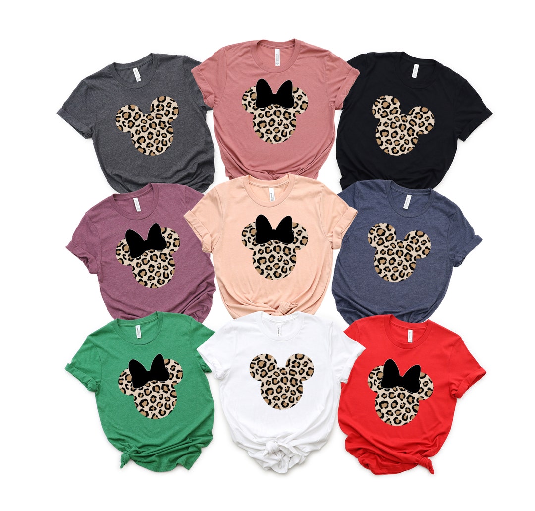 Leopard Print Mickey Minnie Family Matching Shirts,cute Disney Couples ...