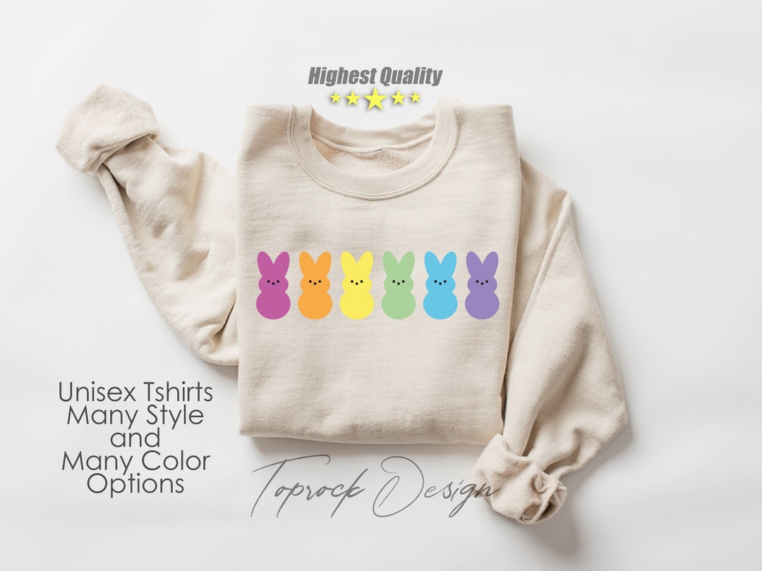 Easter Bunny Peeps Tshirt Sweatshirt,easter Shirt,cute Easter Gift ...
