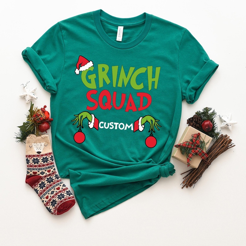 Custom Grinch Family Squad Tshirt,christmas Matching Grinch Squad ...