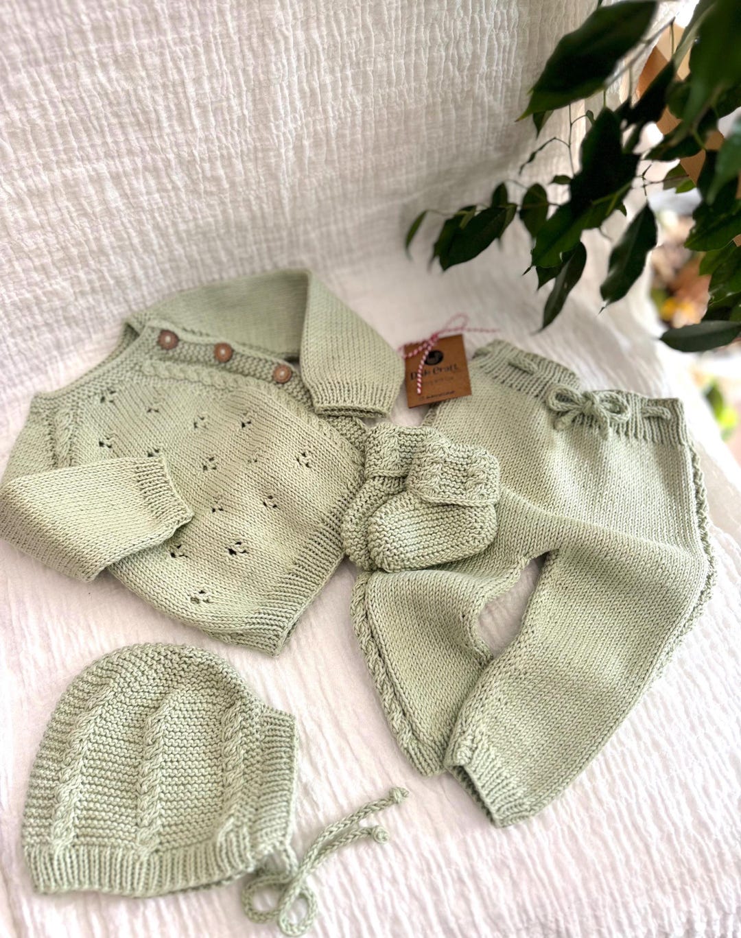 Newborn Baby Going Home Outfit - Baby Hospital Outfit - Sage Green Baby ...