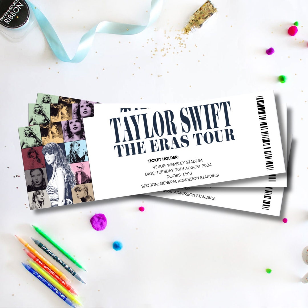 Taylor Swift the Eras Tour Personalised Tickets Digital Download - Etsy