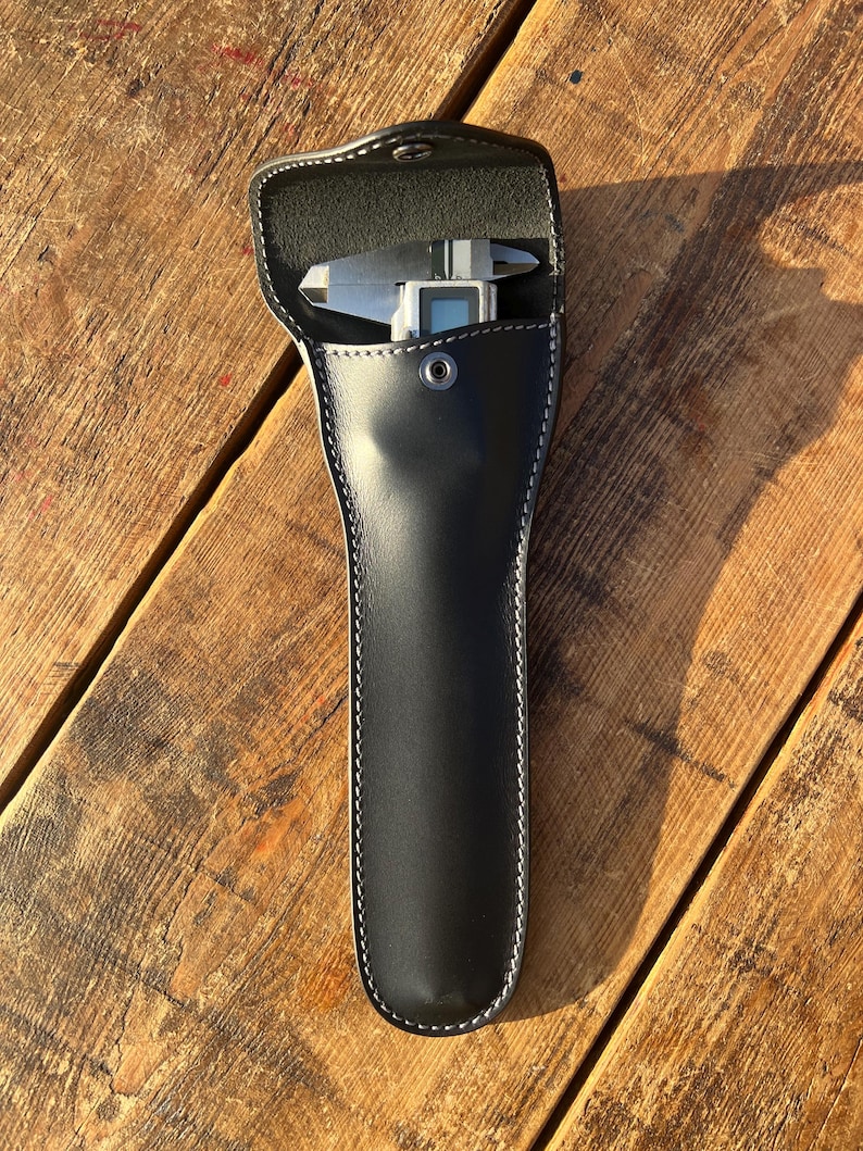 Leather Vernier Caliper Sheath Holster. Handmade Veg-tanned Leather 150 ...