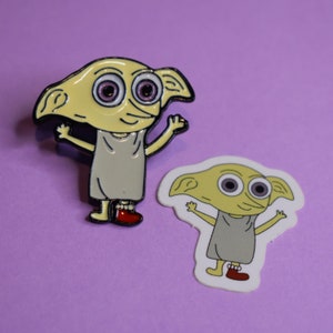 Dobby Sock Enamel Pin Badge Brooch - Book Lovers - Readers - Etsy UK