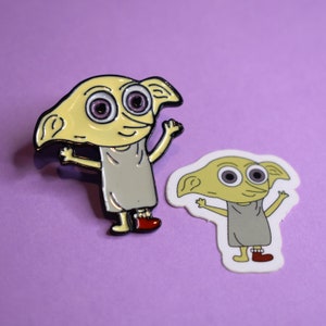 Dobby Sock Enamel Pin Badge Brooch Book Lovers Readers - Etsy UK