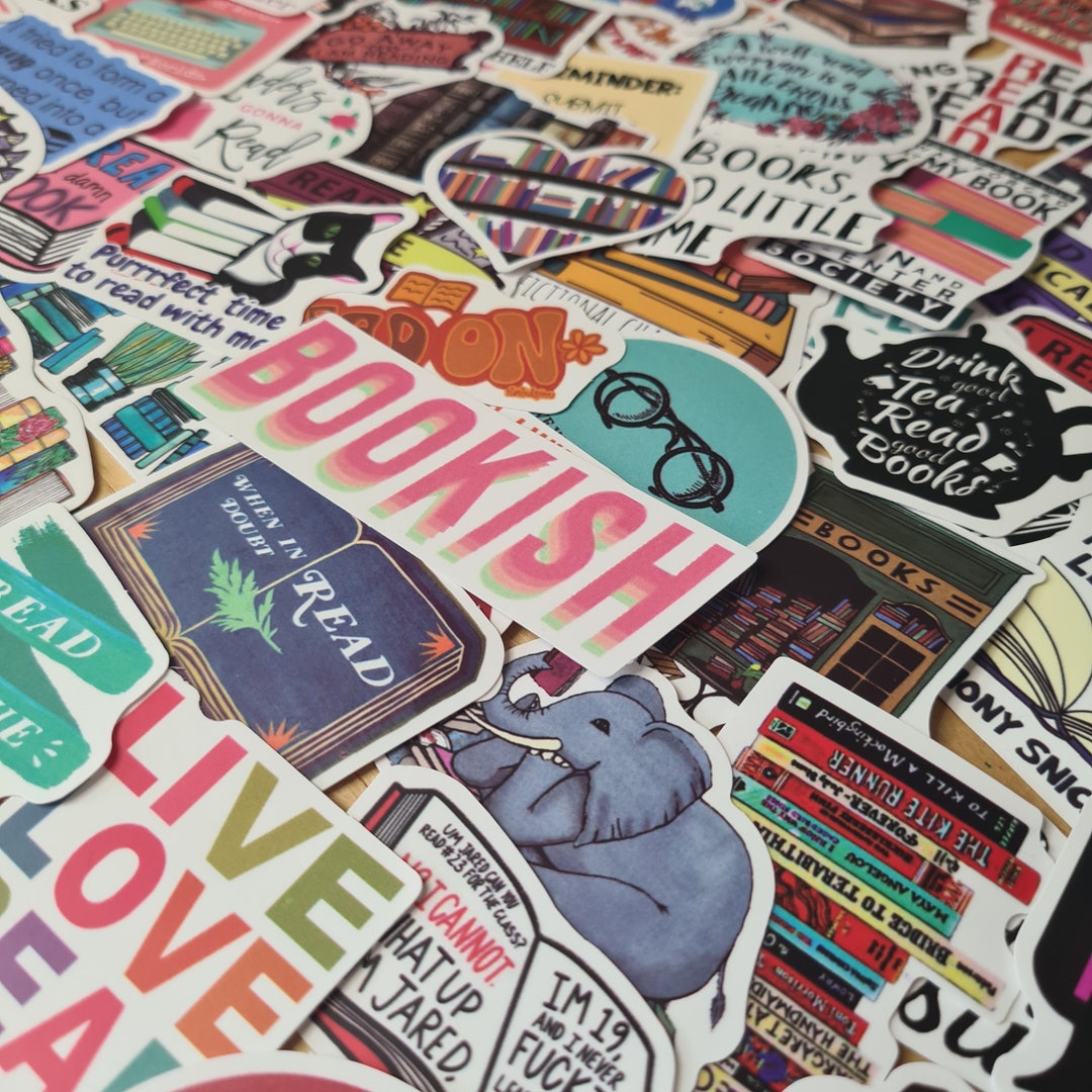 Mystery Random Book Themed Stickers Scrap Booking Decoration Readers ...