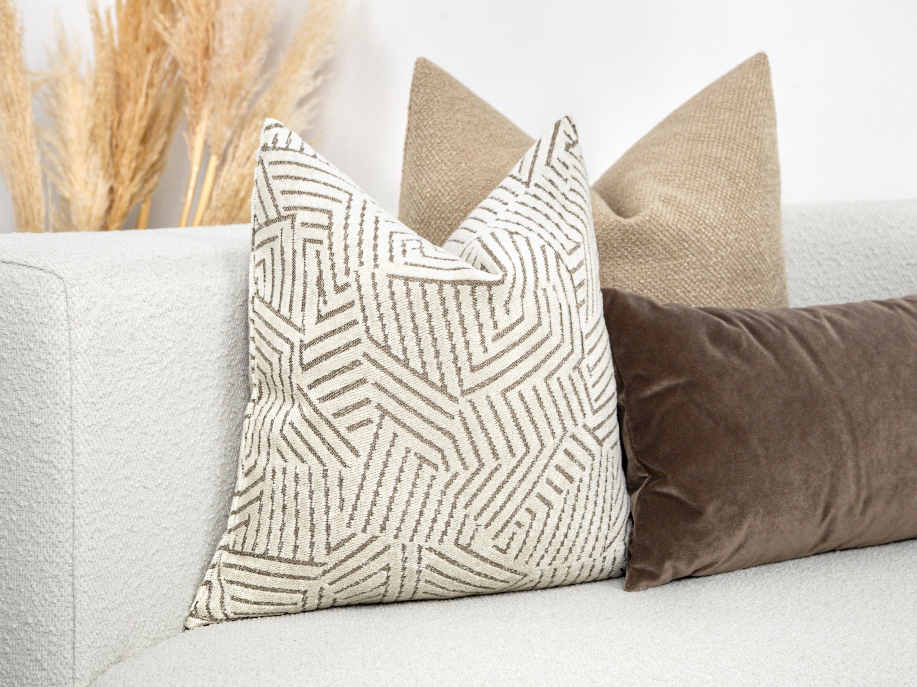 Cream Geometric Textured Pillow Cover | Soft Neutral Throw Pillow - Etsy