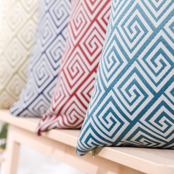 Greek Key Pillow - Etsy