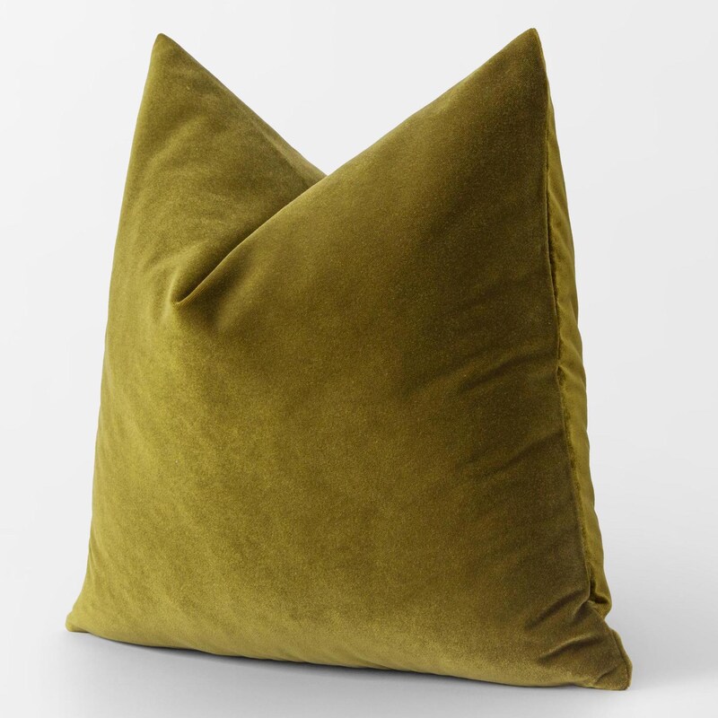 Chartreuse Velvet Pillow - Etsy