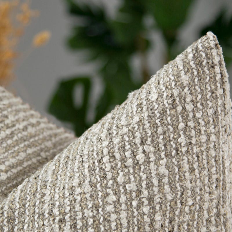 Taupe Textured Pillow - Etsy