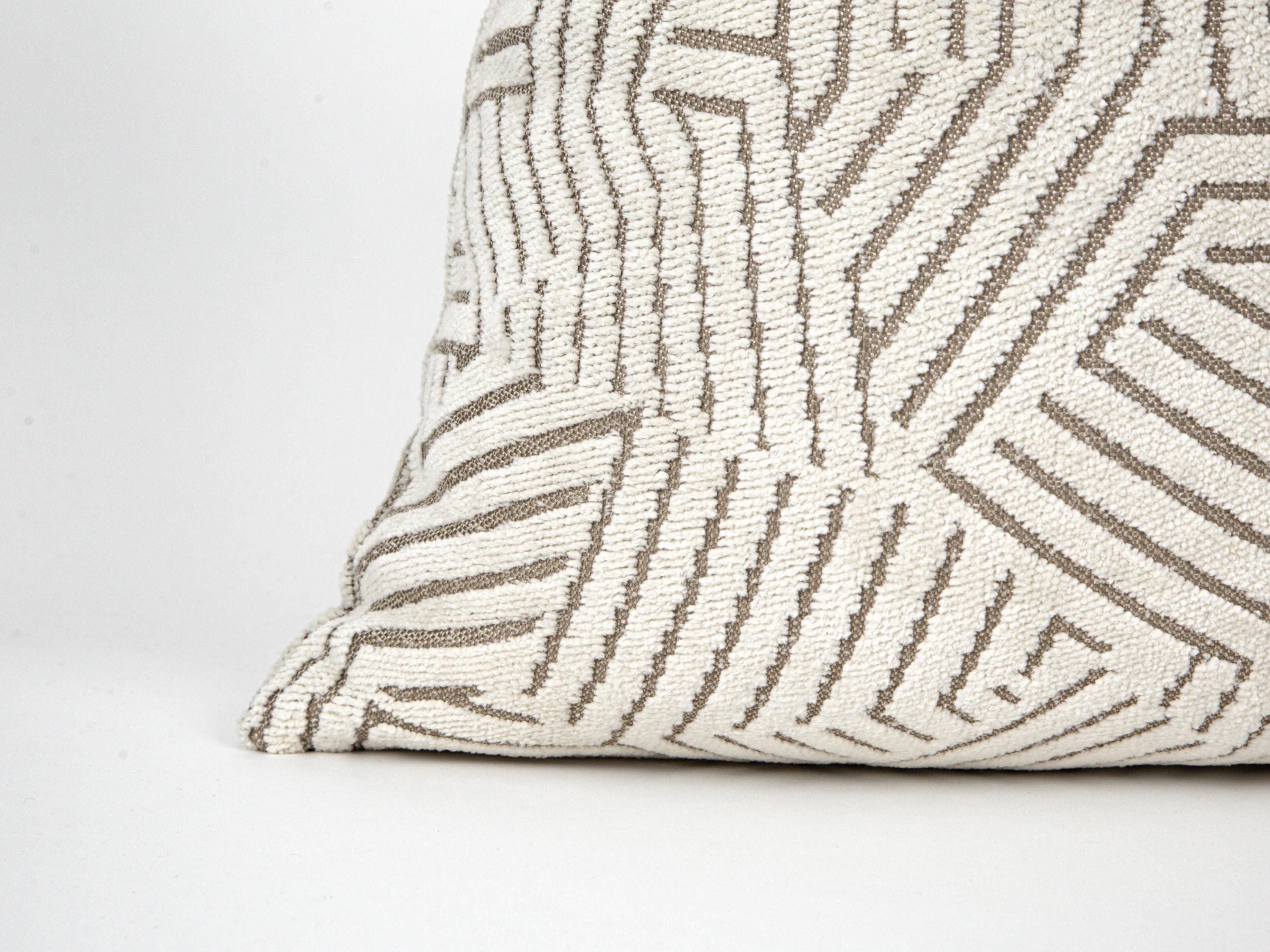 Cream Geometric Textured Pillow Cover | Soft Neutral Throw Pillow - Etsy