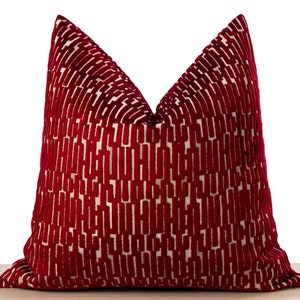 Wine Red Textured Pillow Cover Wine Red Euro Sham Geometric Throw ...