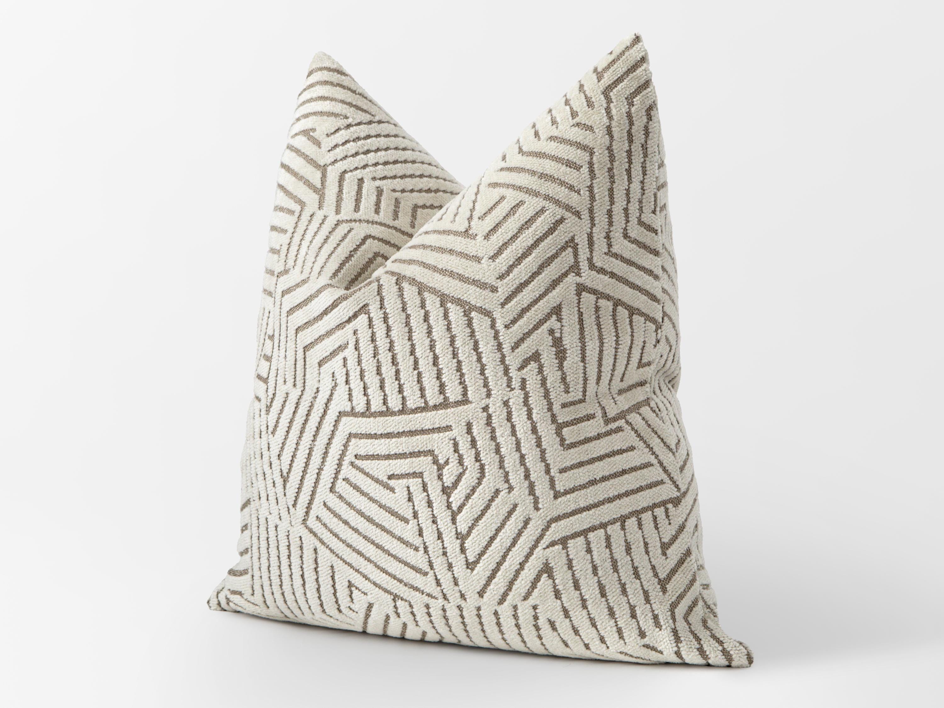 Cream Geometric Textured Pillow Cover | Soft Neutral Throw Pillow - Etsy