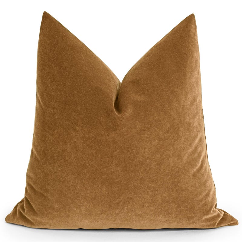 Camel Velvet Pillow - Etsy