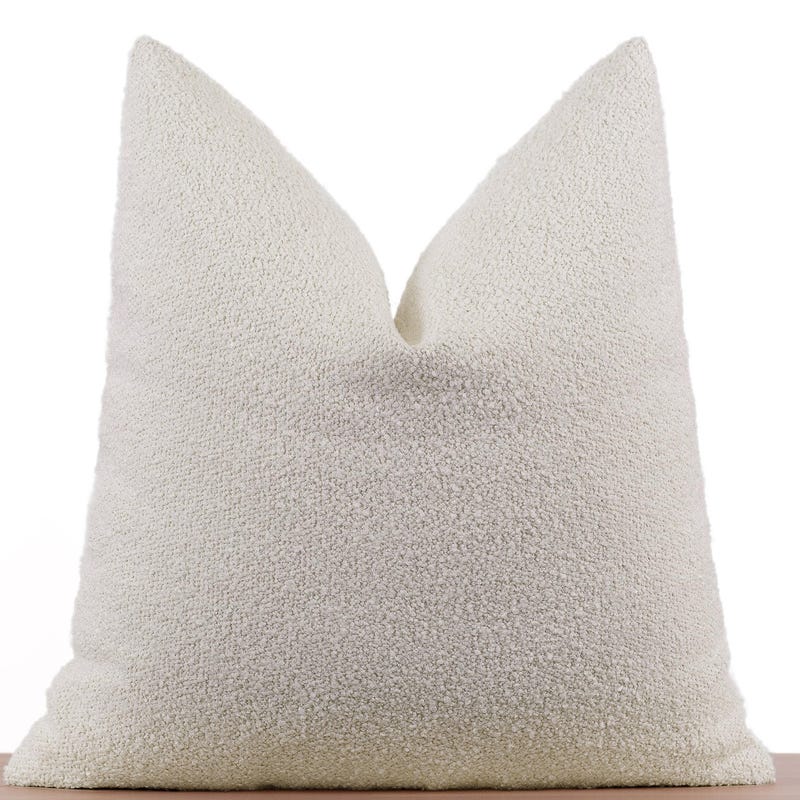 Cream Throw Pillow Textured - Etsy